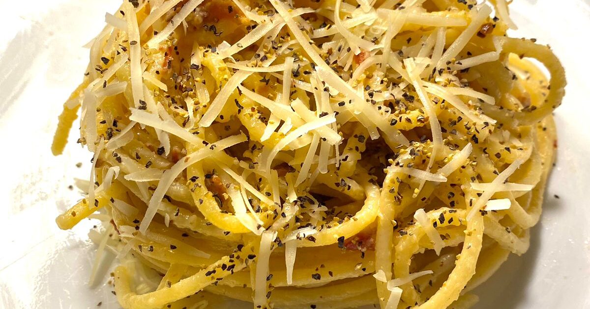 Pasta Carbonara tradicional platillo Italiano te sorprenderá que fácil ...